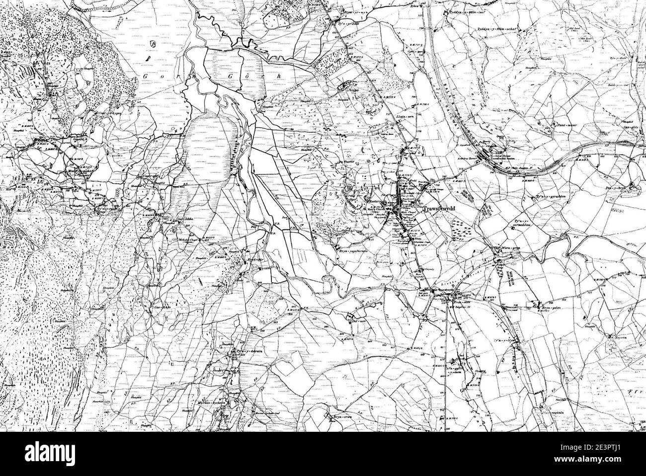 Map of Merionethshire OS Map name 020-NW, Ordnance Survey, 1888-1892 ...