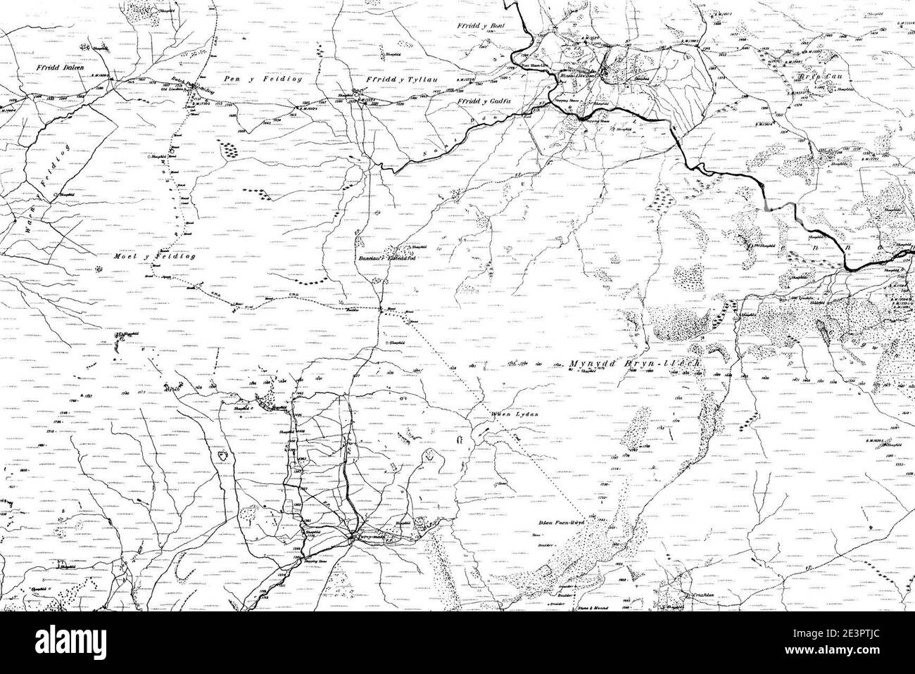 Map of Merionethshire OS Map name 021-SW, Ordnance Survey, 1888-1892 ...