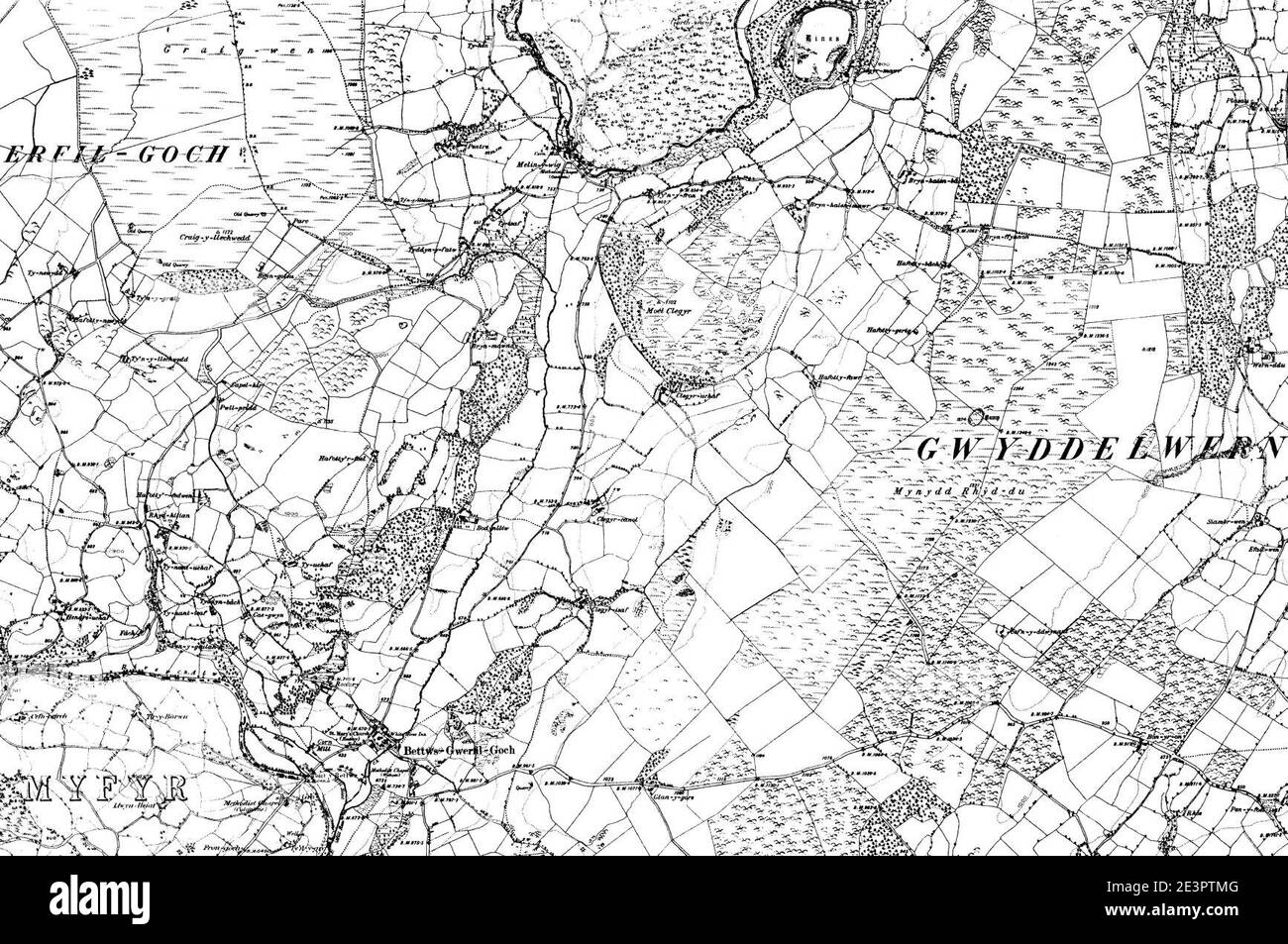 Map of Merionethshire OS Map name 007-NE, Ordnance Survey, 1888-1892 ...