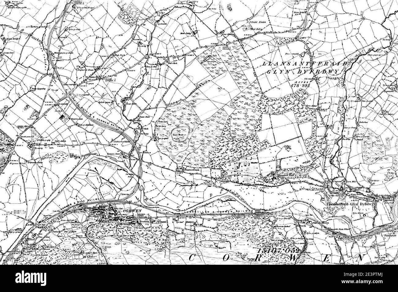 Map of Merionethshire OS Map name 008-SW, Ordnance Survey, 1888-1892 ...