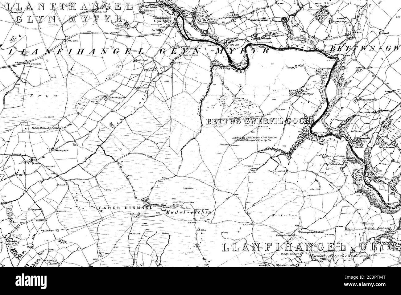 Map of Merionethshire OS Map name 007-NW, Ordnance Survey, 1888-1892 ...