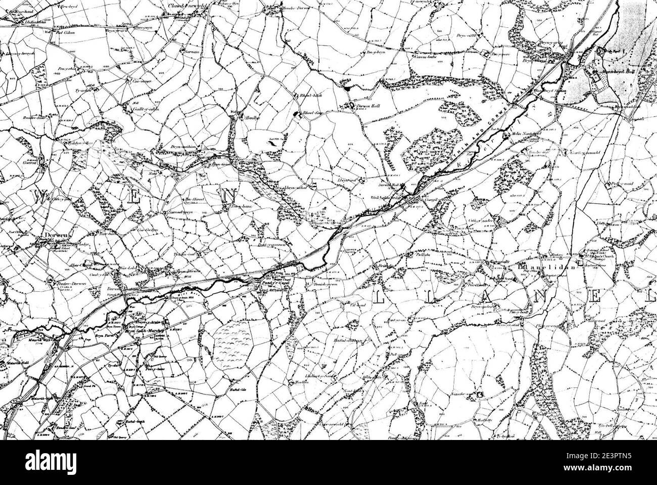 Map of Merionethshire OS Map name 002-SW, Ordnance Survey, 1888-1892 ...