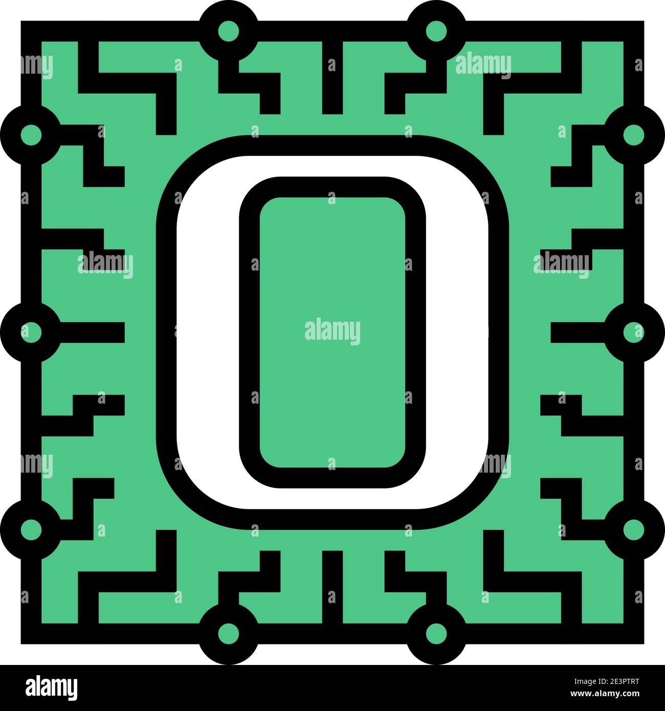 zero number color icon vector illustration Stock Vector Image & Art - Alamy