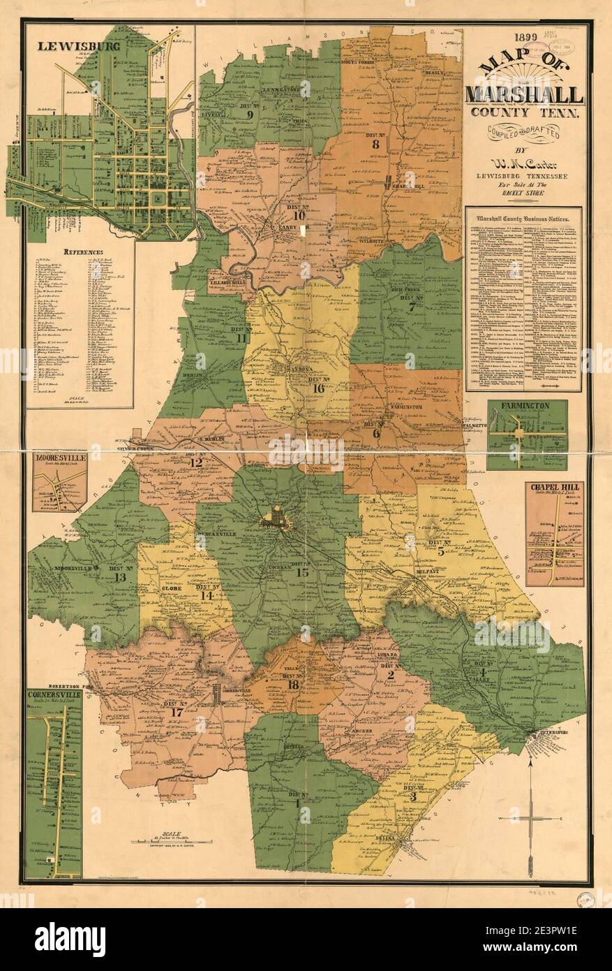 Map of marshall hi-res stock photography and images - Alamy