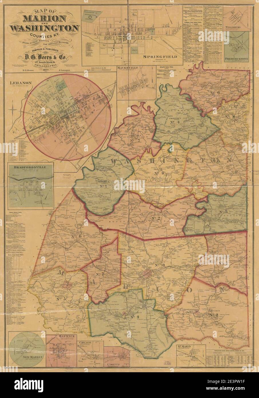 Map of marion hi-res stock photography and images - Alamy