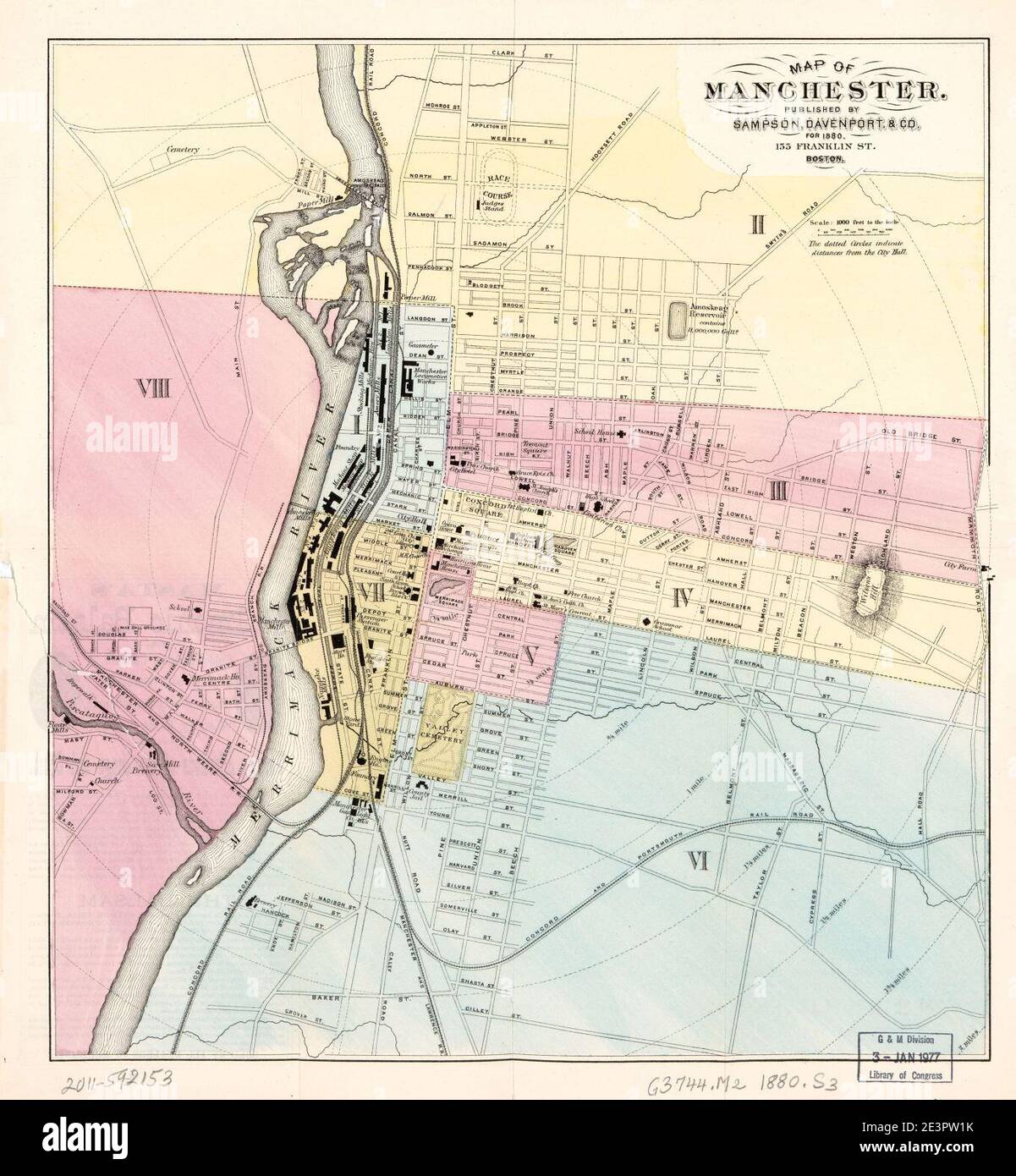 Map of Manchester Stock Photo - Alamy