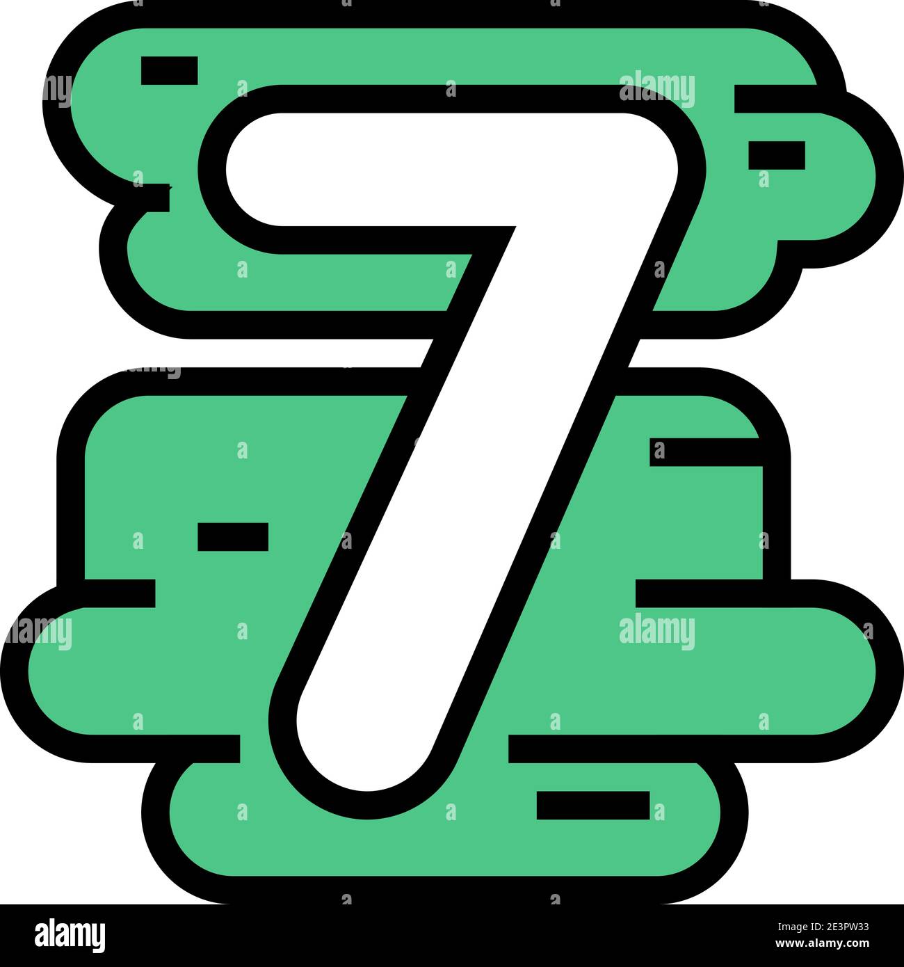 seven number color icon vector illustration Stock Vector Image & Art ...