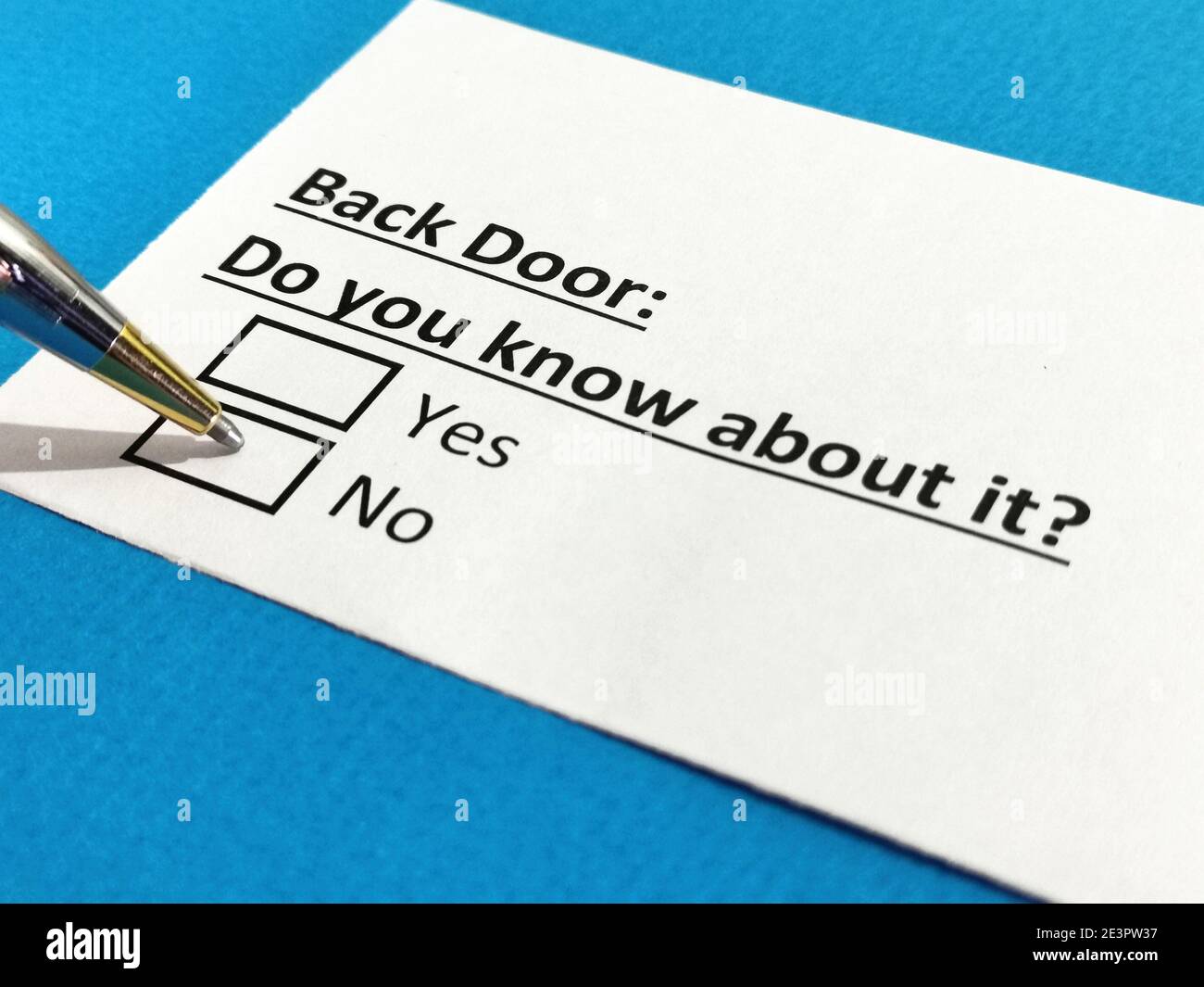Answering door back hi-res stock photography and images - Alamy