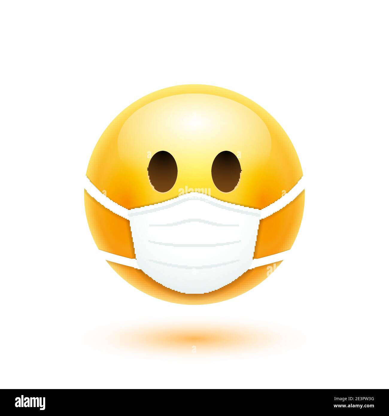 Face mask emoji vector cartoon icon. Covid 19 Emoticon medical mask ...