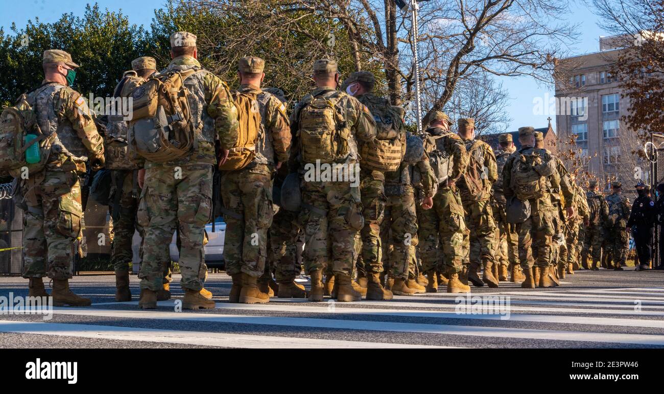 Washington, DC, Washington, DC, USA. 19th Jan, 2021. National Guard ...