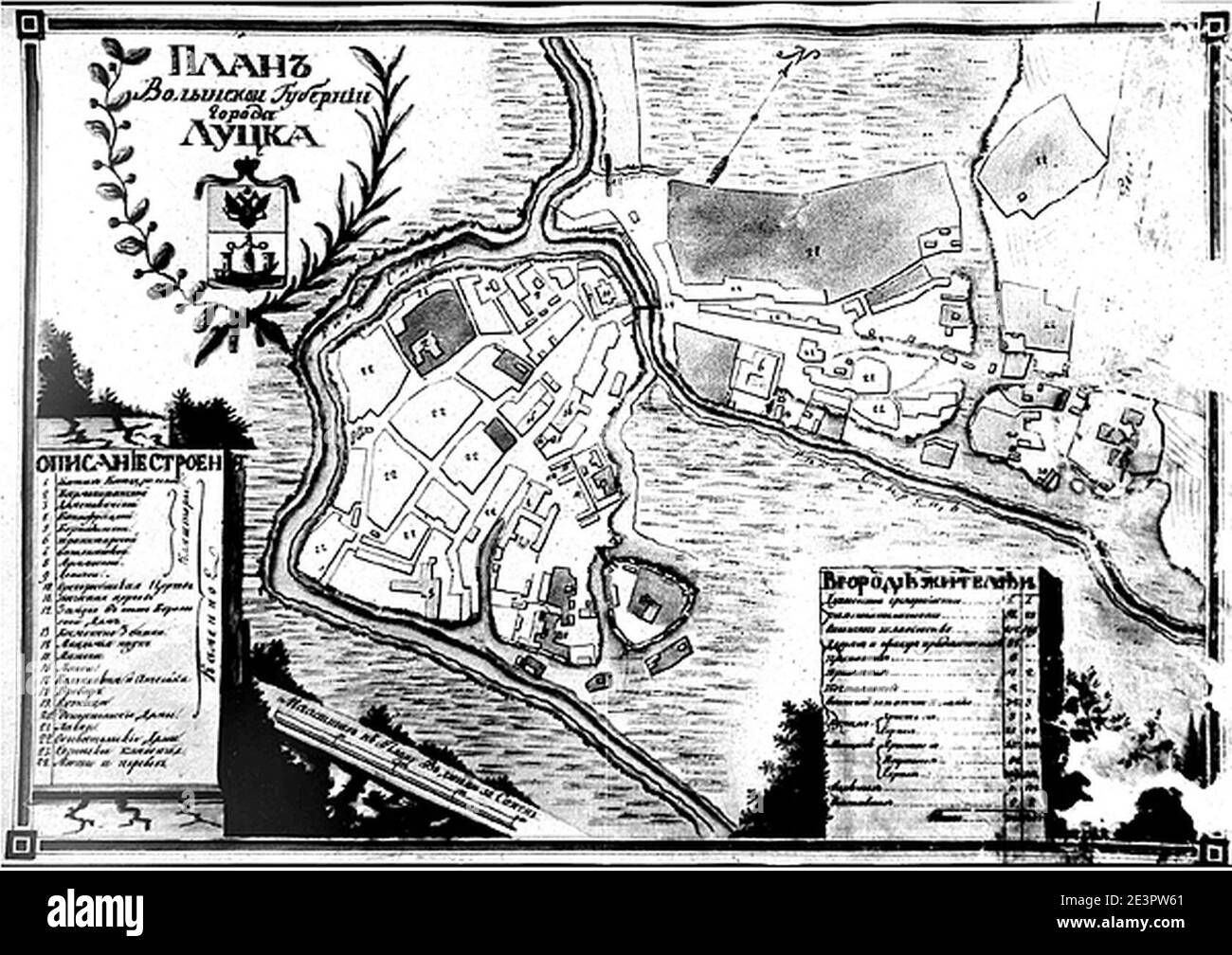 Map of Lutsk 1790s Stock Photo - Alamy