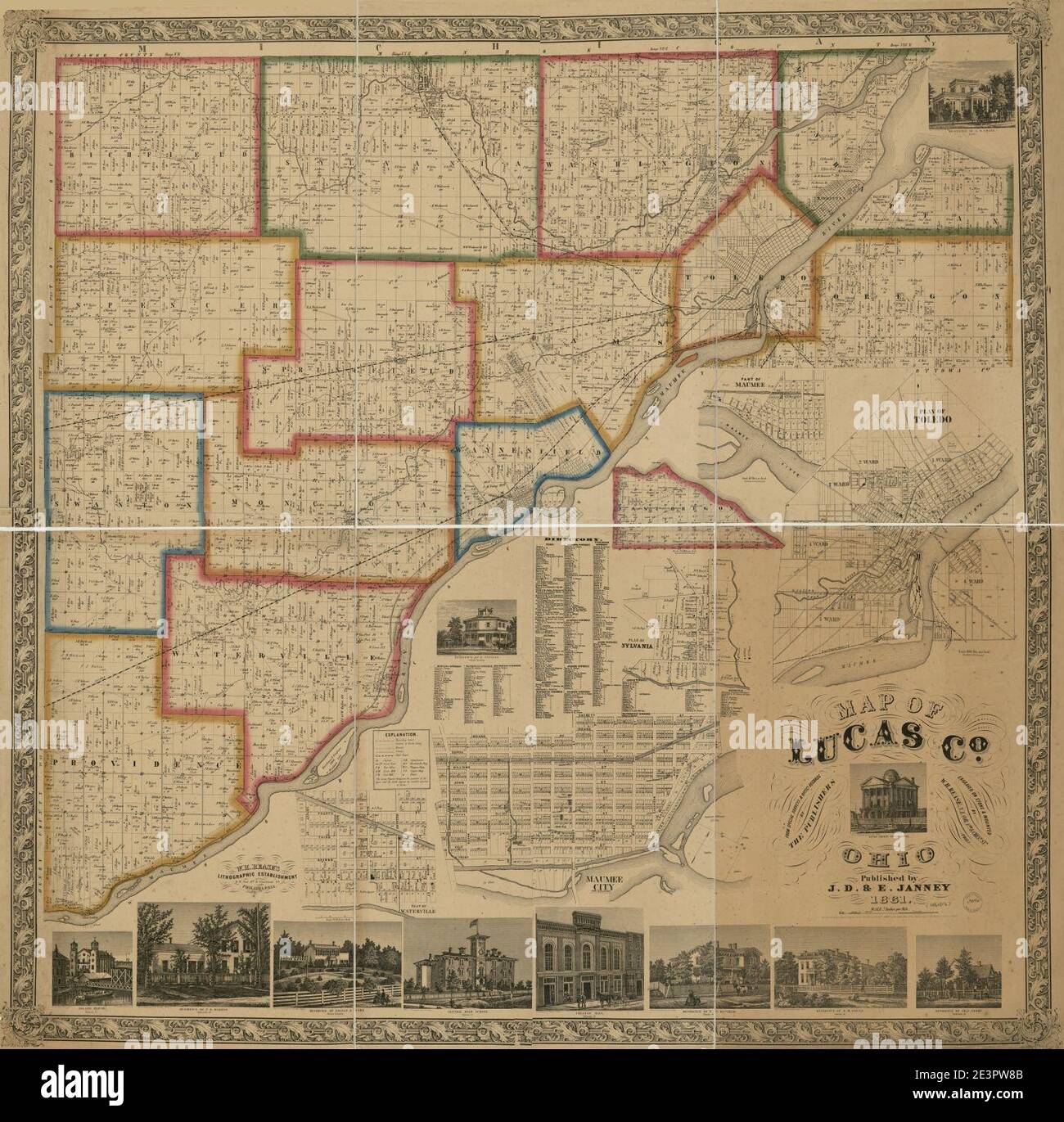 Map of lucas hi-res stock photography and images - Alamy
