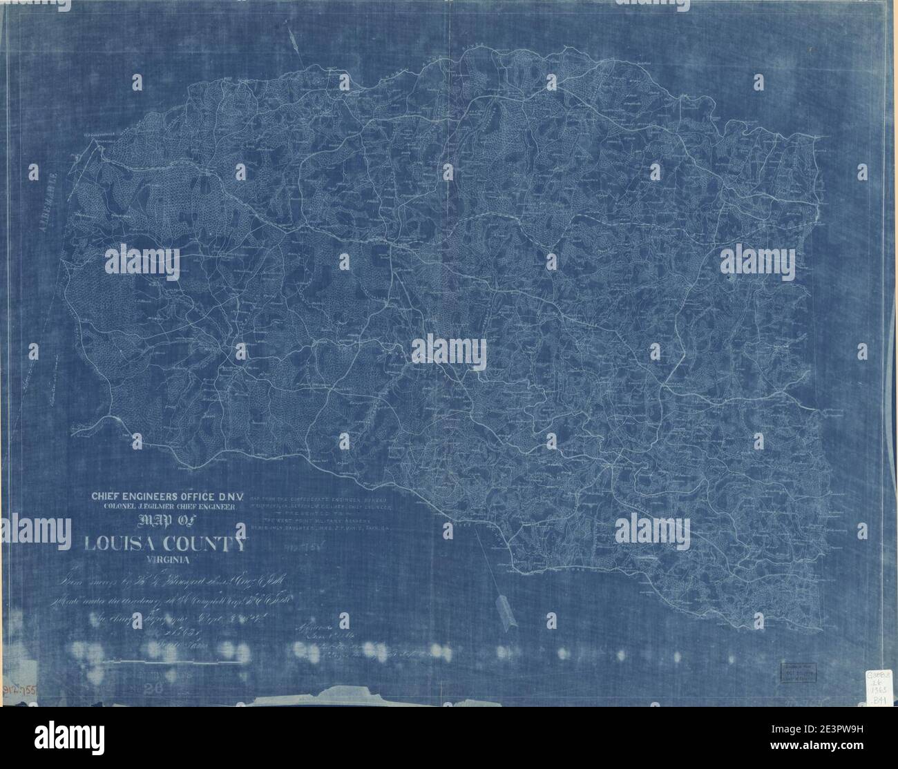 Map of Louisa County, Virginia Stock Photo - Alamy