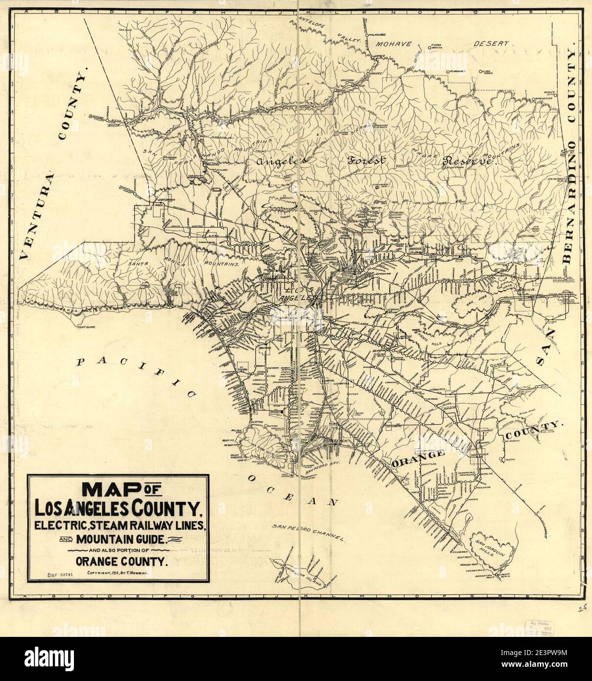 Los angeles county map hi-res stock photography and images - Alamy
