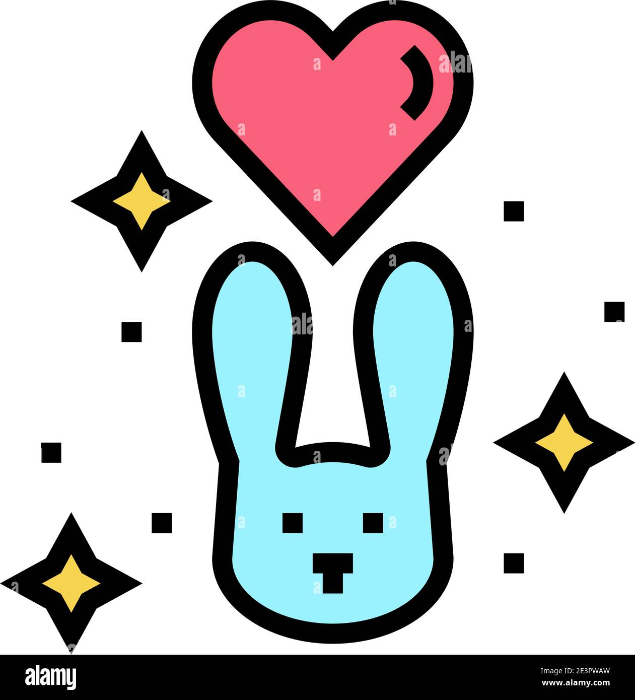 love rabbit color icon vector illustration Stock Vector Image & Art - Alamy
