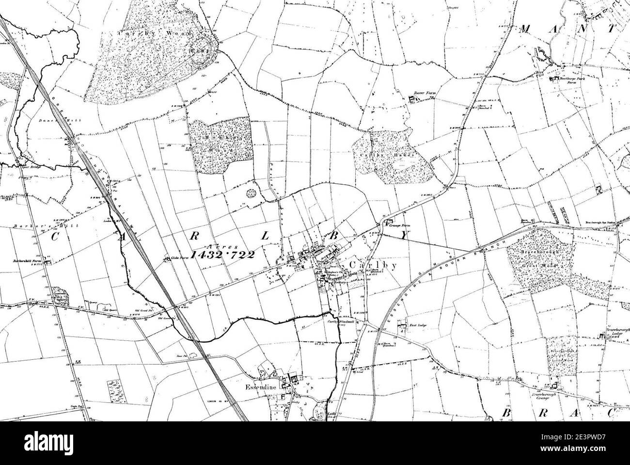 Map of Lincolnshire OS Map name 146-NW, Ordnance Survey, 1886-1897 ...