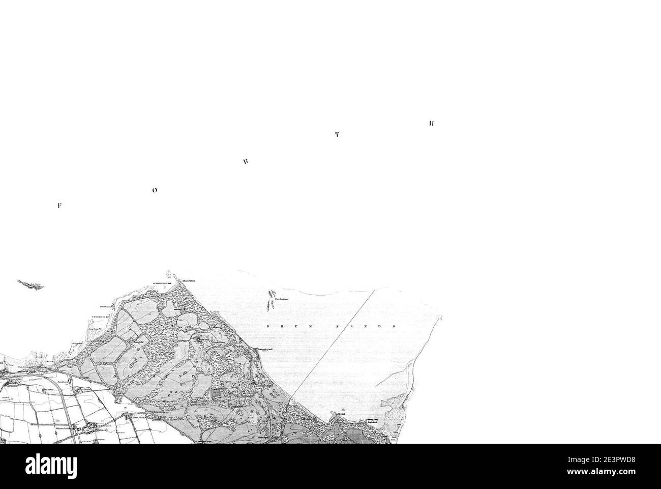 Map of Linlithgowshire Sheet 003, Ordnance Survey, 1856 Stock Photo - Alamy
