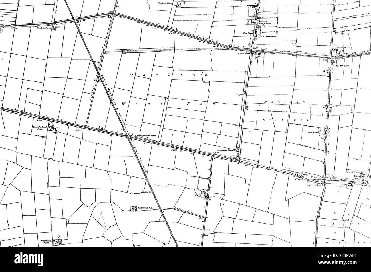 Map of Lincolnshire OS Map name 148-NE, Ordnance Survey, 1886-1897 ...