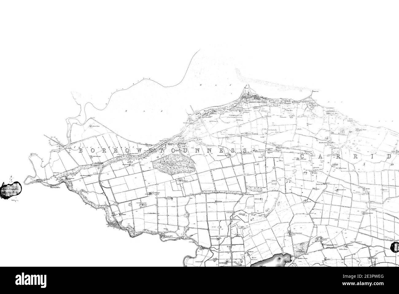 Map of Linlithgowshire Sheet 001, Ordnance Survey, 1856 Stock Photo - Alamy