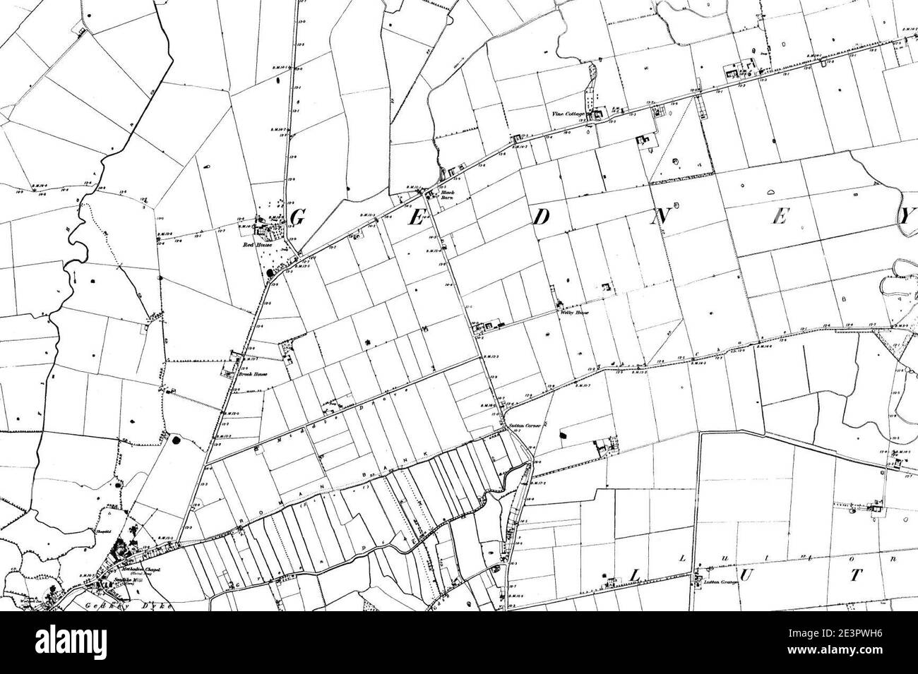 Map of Lincolnshire OS Map name 136-NW, Ordnance Survey, 1886-1897 ...