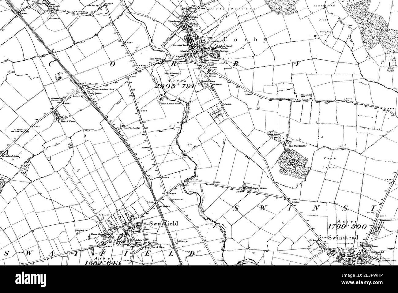 Map of Lincolnshire OS Map name 131-SE, Ordnance Survey, 1886-1897 ...
