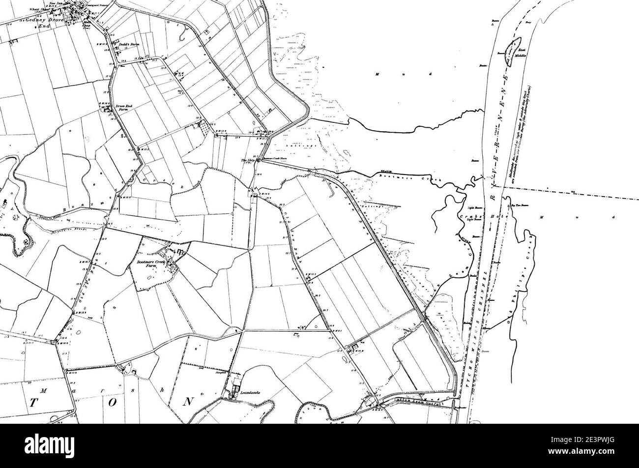 Map of Lincolnshire OS Map name 136-NE, Ordnance Survey, 1886-1897 ...