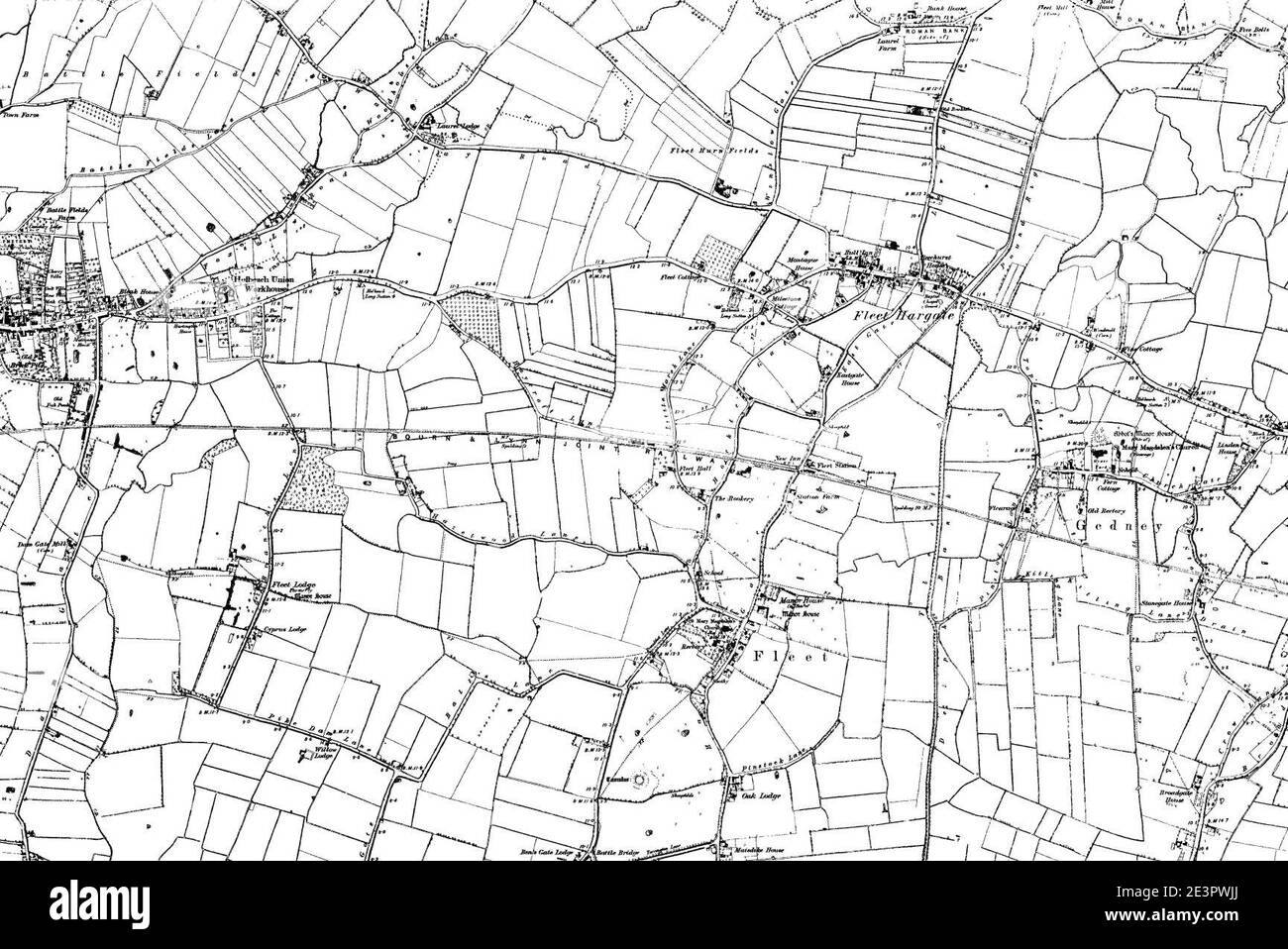 Map of Lincolnshire OS Map name 135-SE, Ordnance Survey, 1886-1897 ...