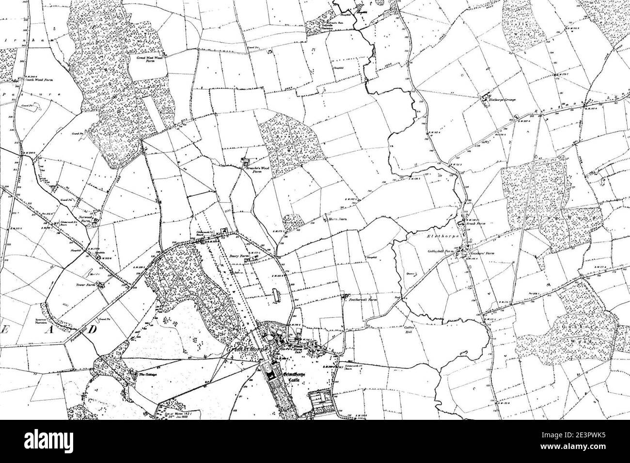 Map of Lincolnshire OS Map name 132-SW, Ordnance Survey, 1886-1897 ...
