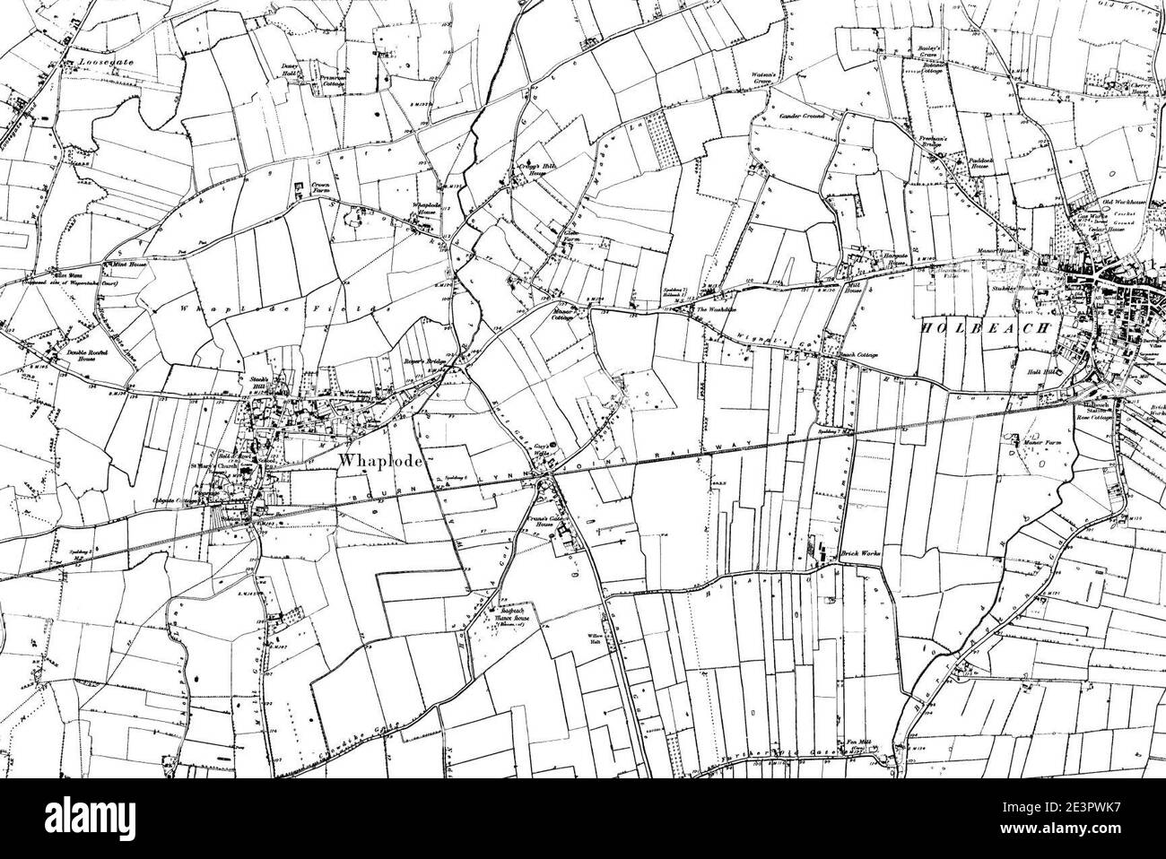 Map of Lincolnshire OS Map name 135-SW, Ordnance Survey, 1886-1897 ...