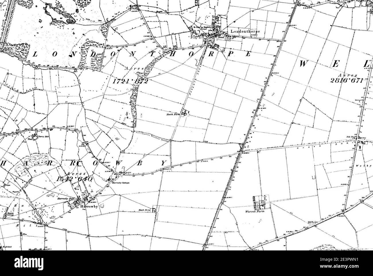 Map of Lincolnshire OS Map name 114-SW, Ordnance Survey, 1886-1897 ...