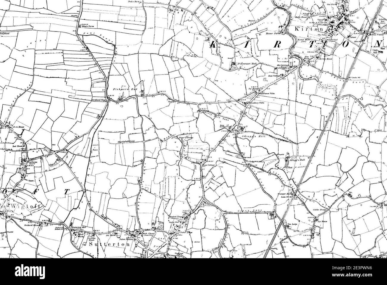 Map of Lincolnshire OS Map name 117-SE, Ordnance Survey, 1886-1897 ...