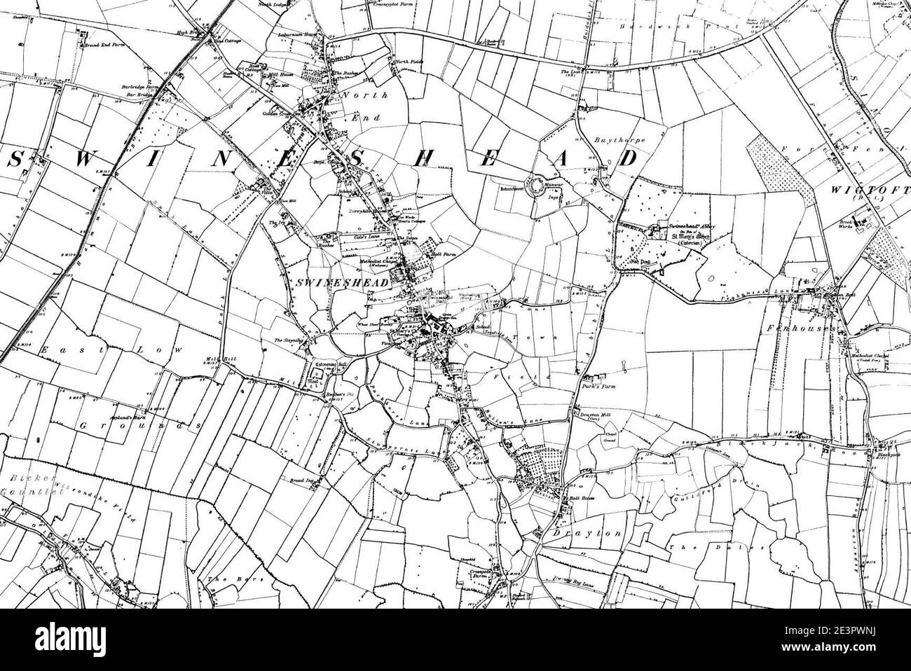 Map of Lincolnshire OS Map name 117-NW, Ordnance Survey, 1886-1897 ...
