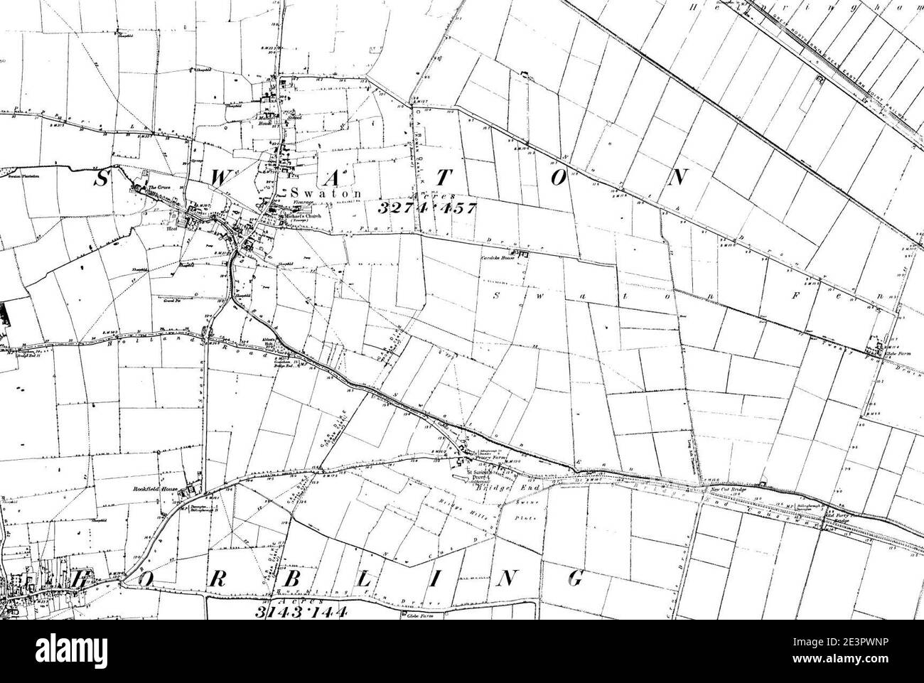 Map of Lincolnshire OS Map name 116-SW, Ordnance Survey, 1886-1897 ...