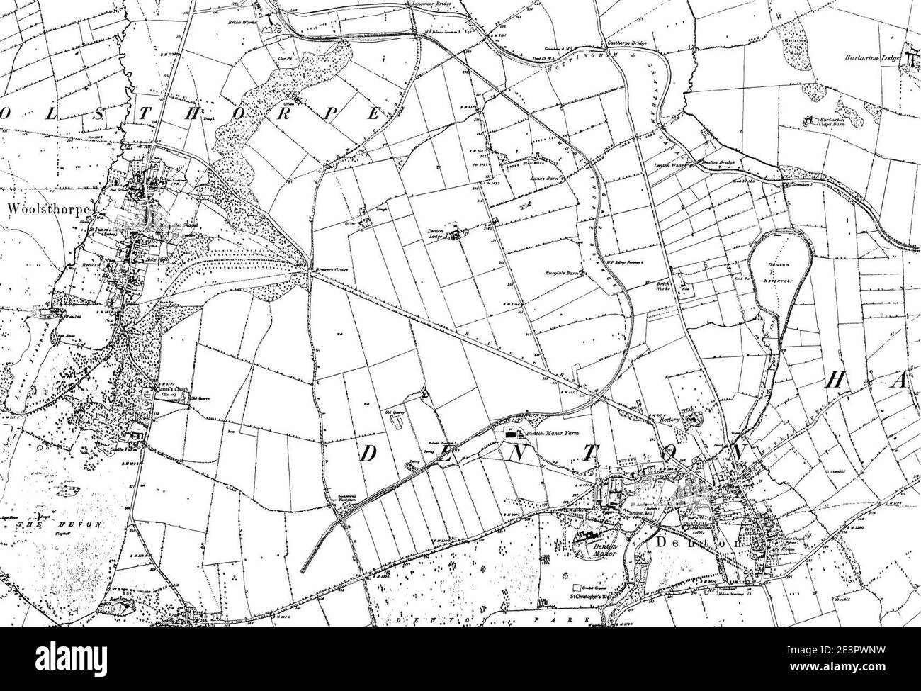 Map of Lincolnshire OS Map name 122-NW, Ordnance Survey, 1886-1897 ...