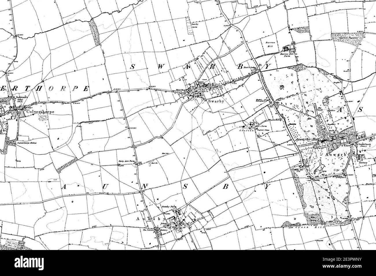 Map of Lincolnshire OS Map name 115-NW, Ordnance Survey, 1886-1897 ...