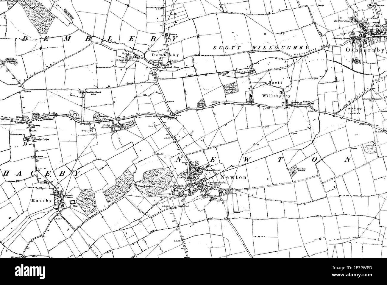 Map of Lincolnshire OS Map name 115-SW, Ordnance Survey, 1886-1897 ...