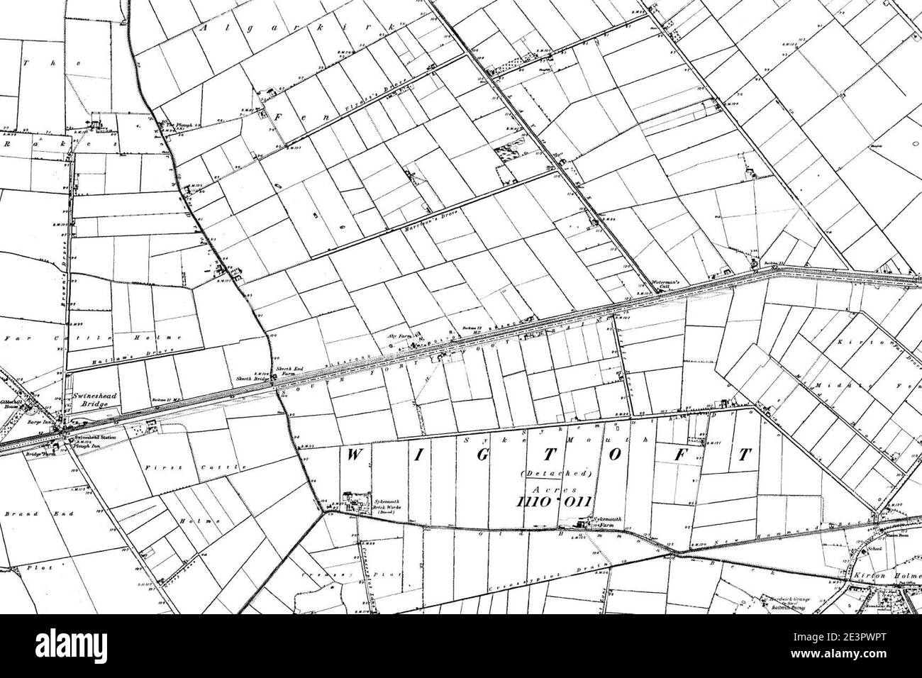 Map of Lincolnshire OS Map name 108-SW, Ordnance Survey, 1886-1897 ...