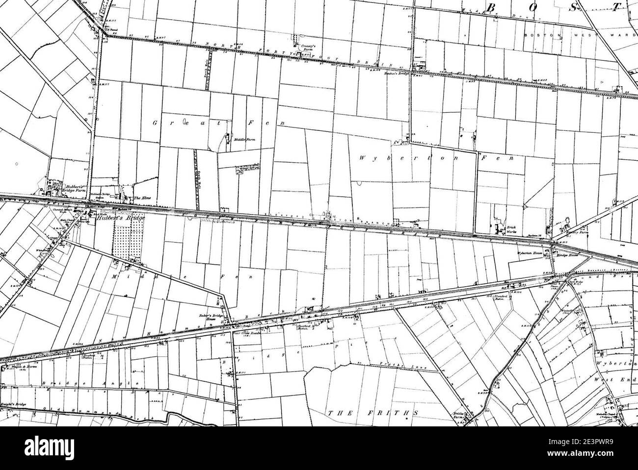 Map of Lincolnshire OS Map name 108-SE, Ordnance Survey, 1886-1897 ...