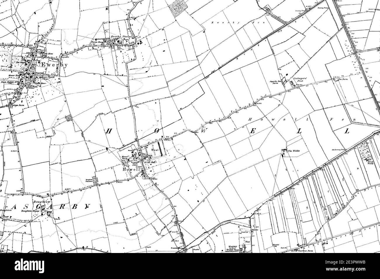 Map of Lincolnshire OS Map name 107-NW, Ordnance Survey, 1886-1897 ...