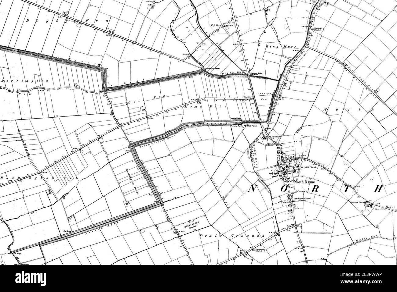 Map of Lincolnshire OS Map name 098-NW, Ordnance Survey, 1886-1897 ...