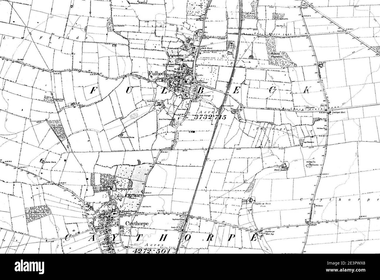 Map of Lincolnshire OS Map name 096-SW, Ordnance Survey, 1886-1897 ...