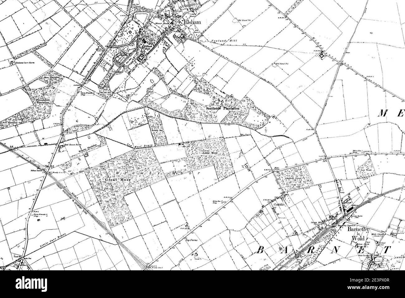 Map of Lincolnshire OS Map name 020-NW, Ordnance Survey, 1886-1897 ...