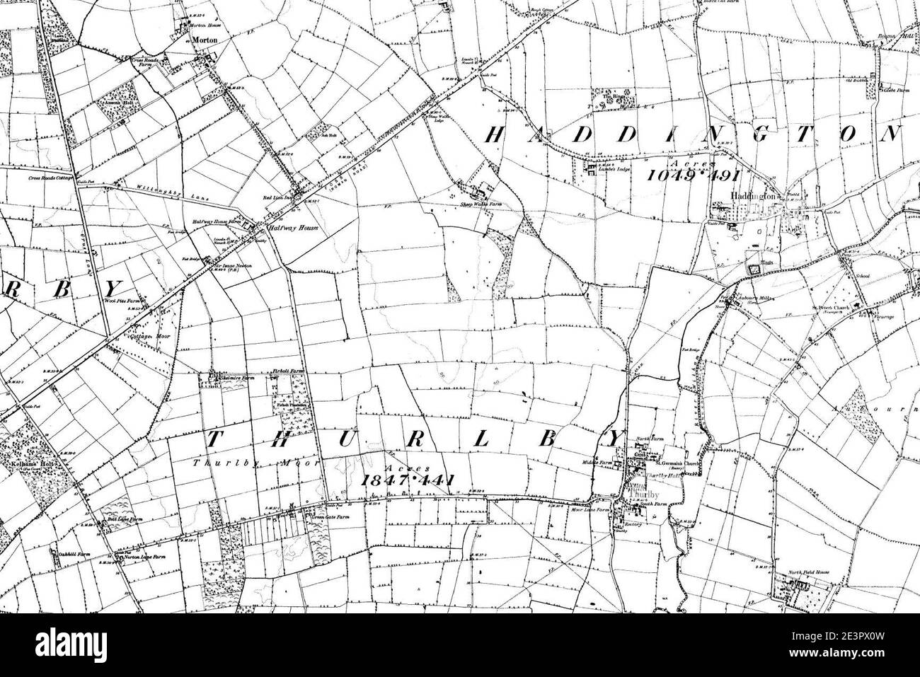 Map of Lincolnshire OS Map name 077-SE, Ordnance Survey, 1886-1897 ...