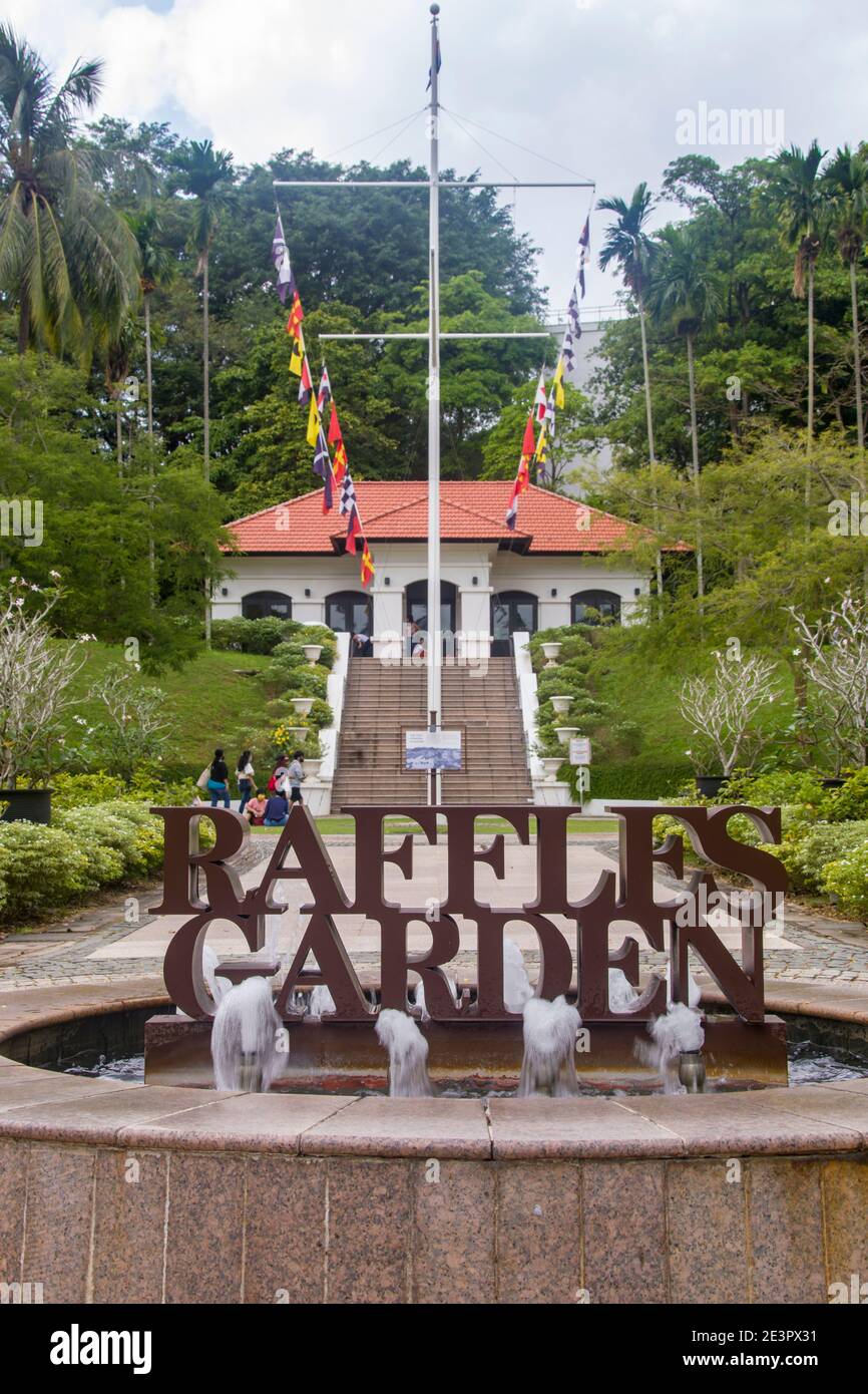 the Raffles Garden in Fort Canning Park Singapore. It is named after ...