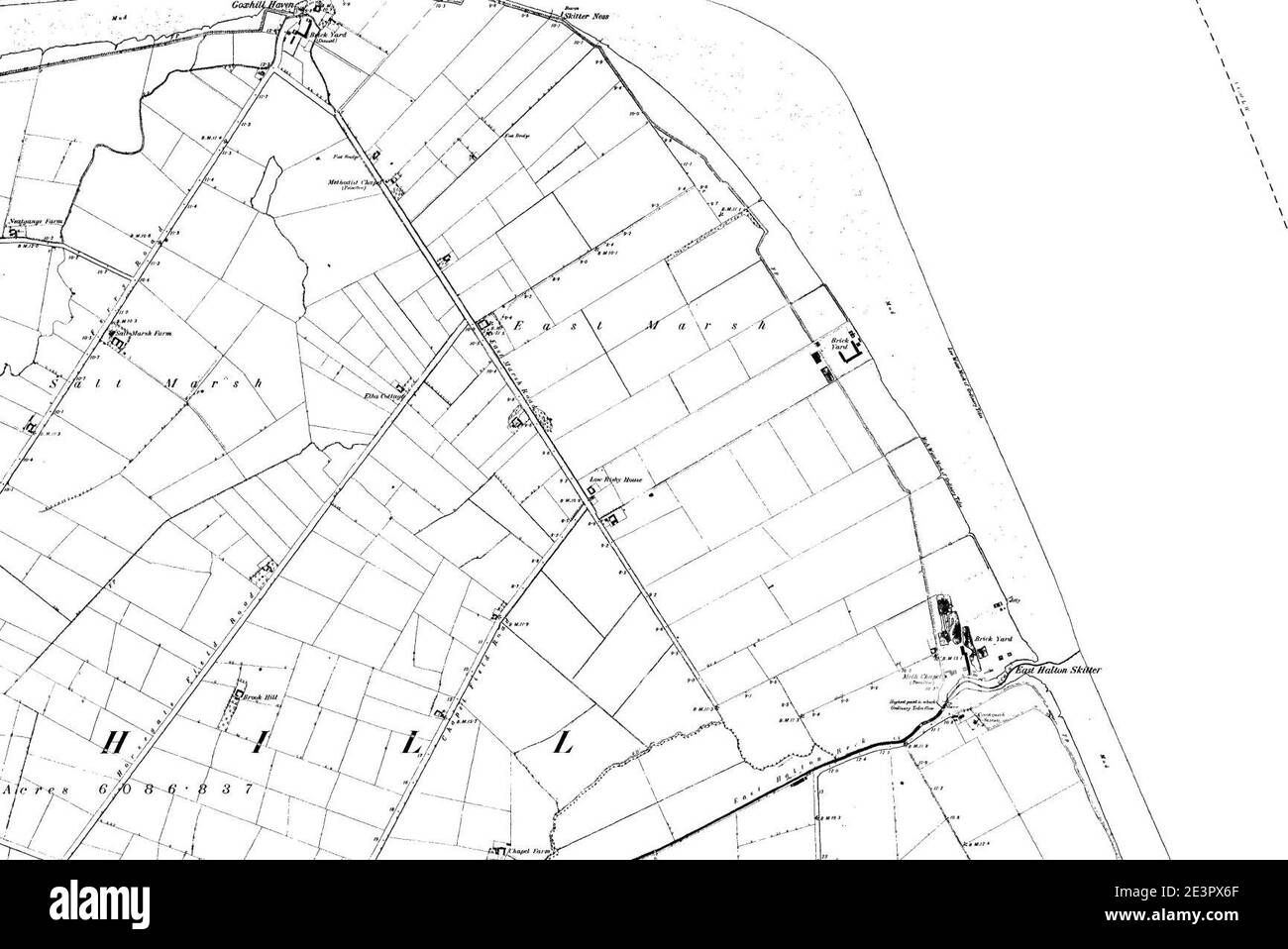 Map of Lincolnshire OS Map name 008-NW, Ordnance Survey, 1886-1897 ...