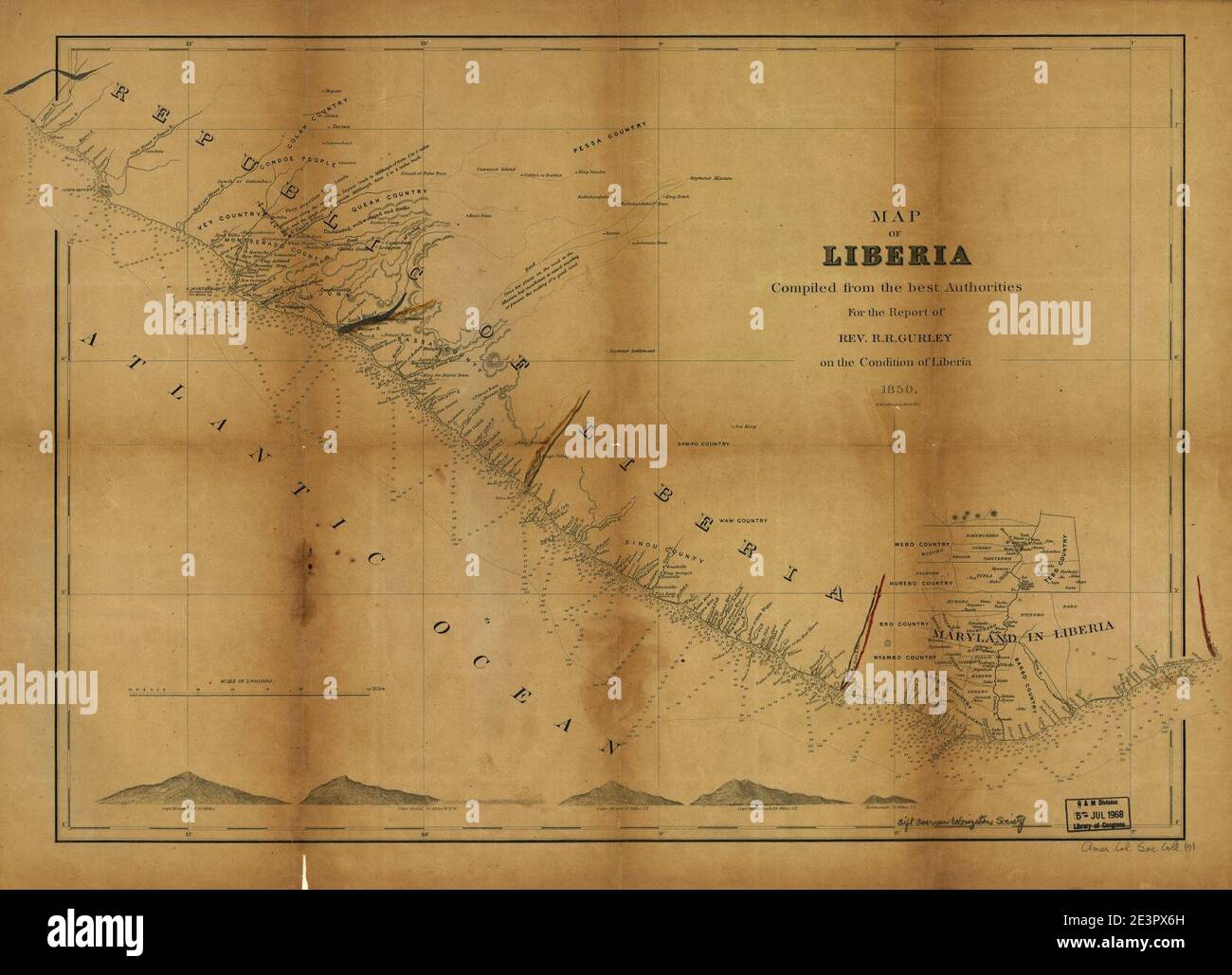 Map of Liberia Stock Photo - Alamy