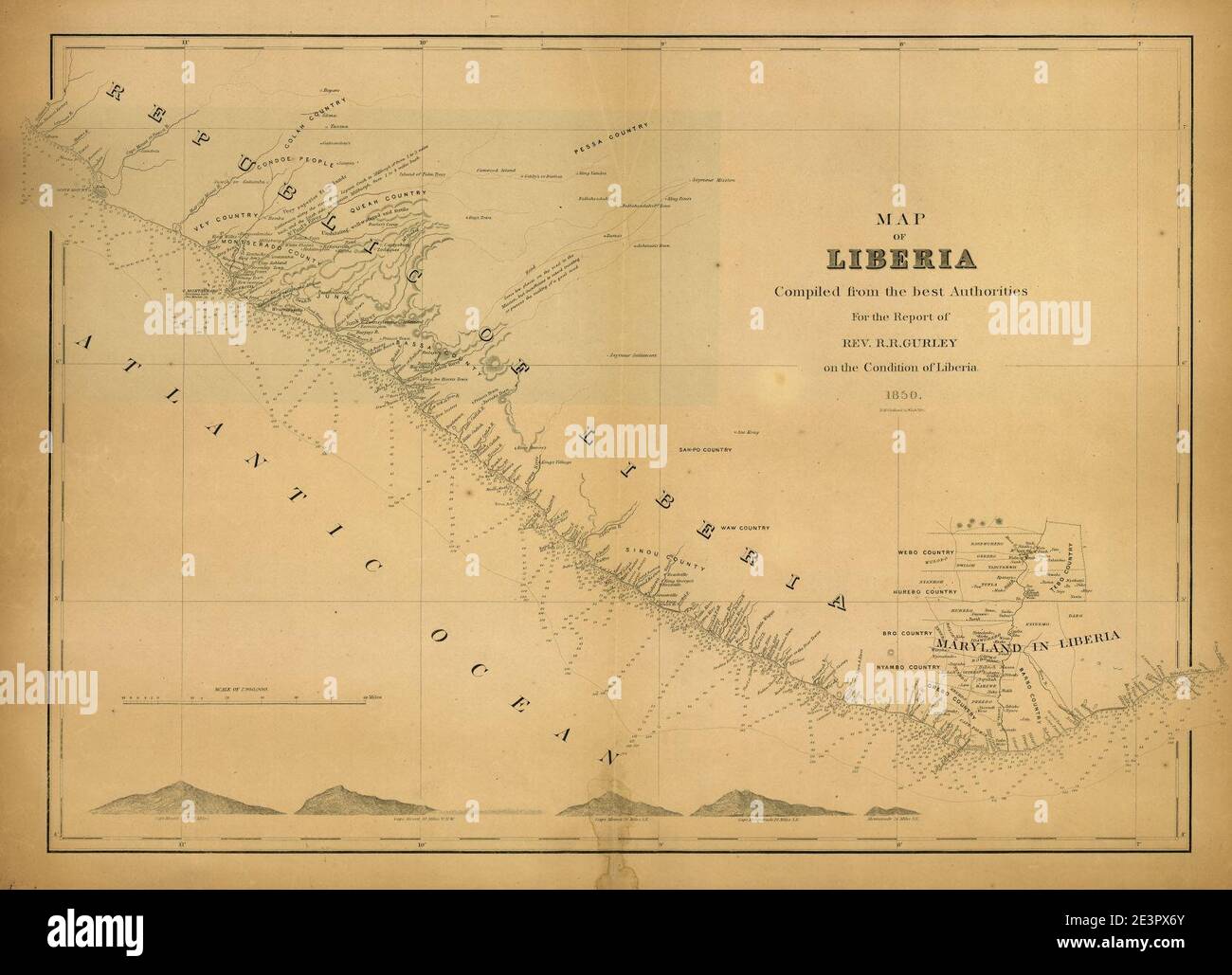 Map of Liberia Stock Photo - Alamy