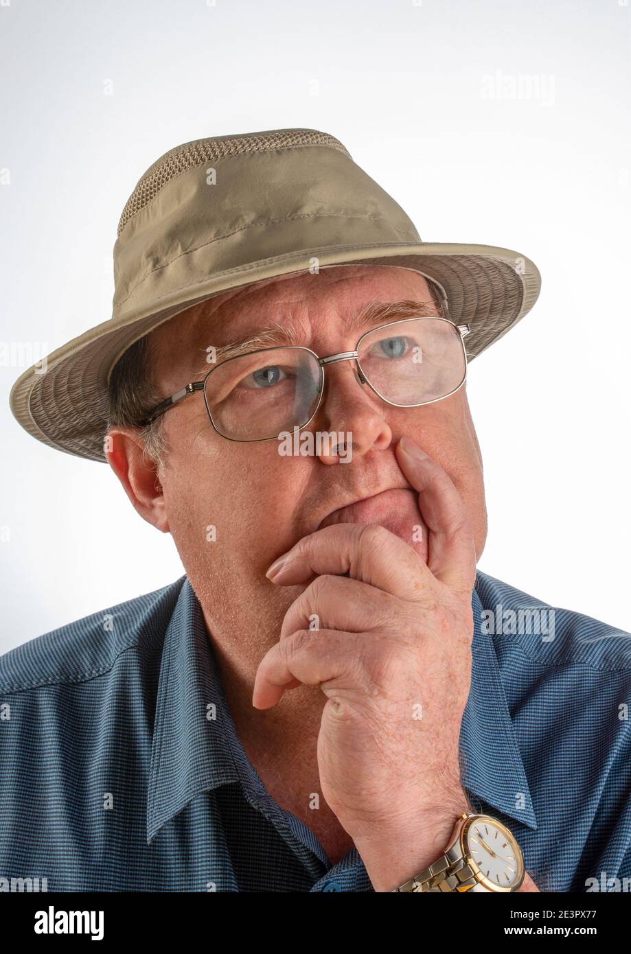 Middle aged white man glasses hi-res stock photography and images - Alamy