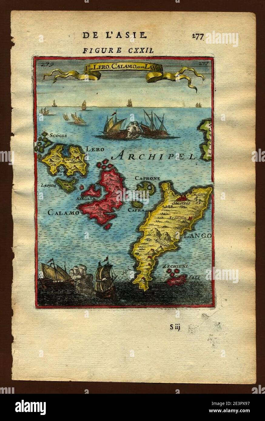 Map of Lero, Calamo, Lanco, 1683 Stock Photo - Alamy