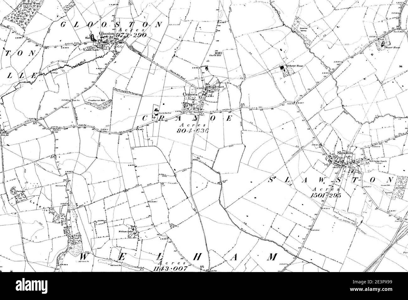 Map of Leicestershire OS Map name 046-NW, Ordnance Survey, 1884-1892 ...